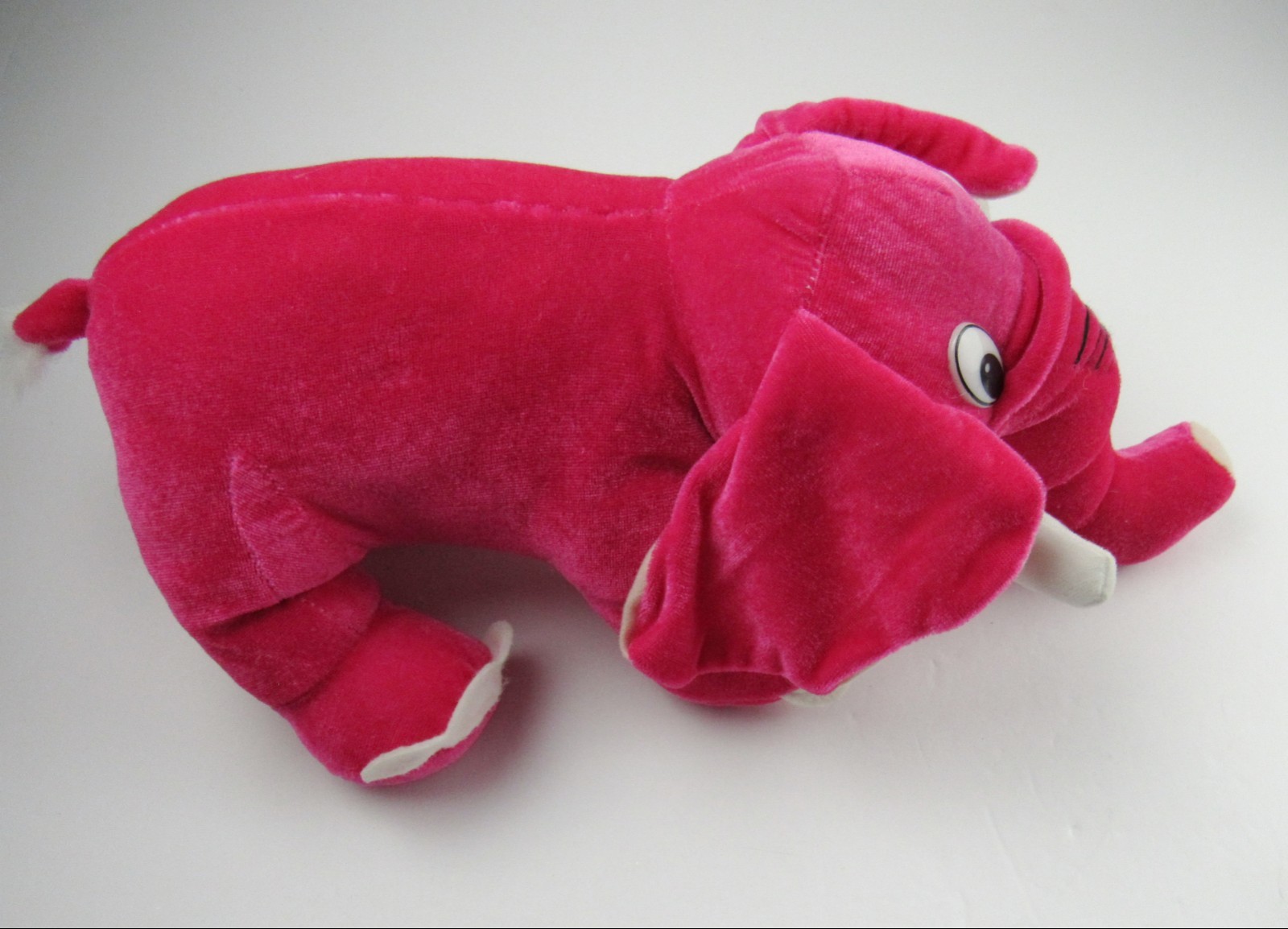 Toy Star Stuffed Plush Pink Elephant Wild Animal Tusks 17" Long Tail to ...