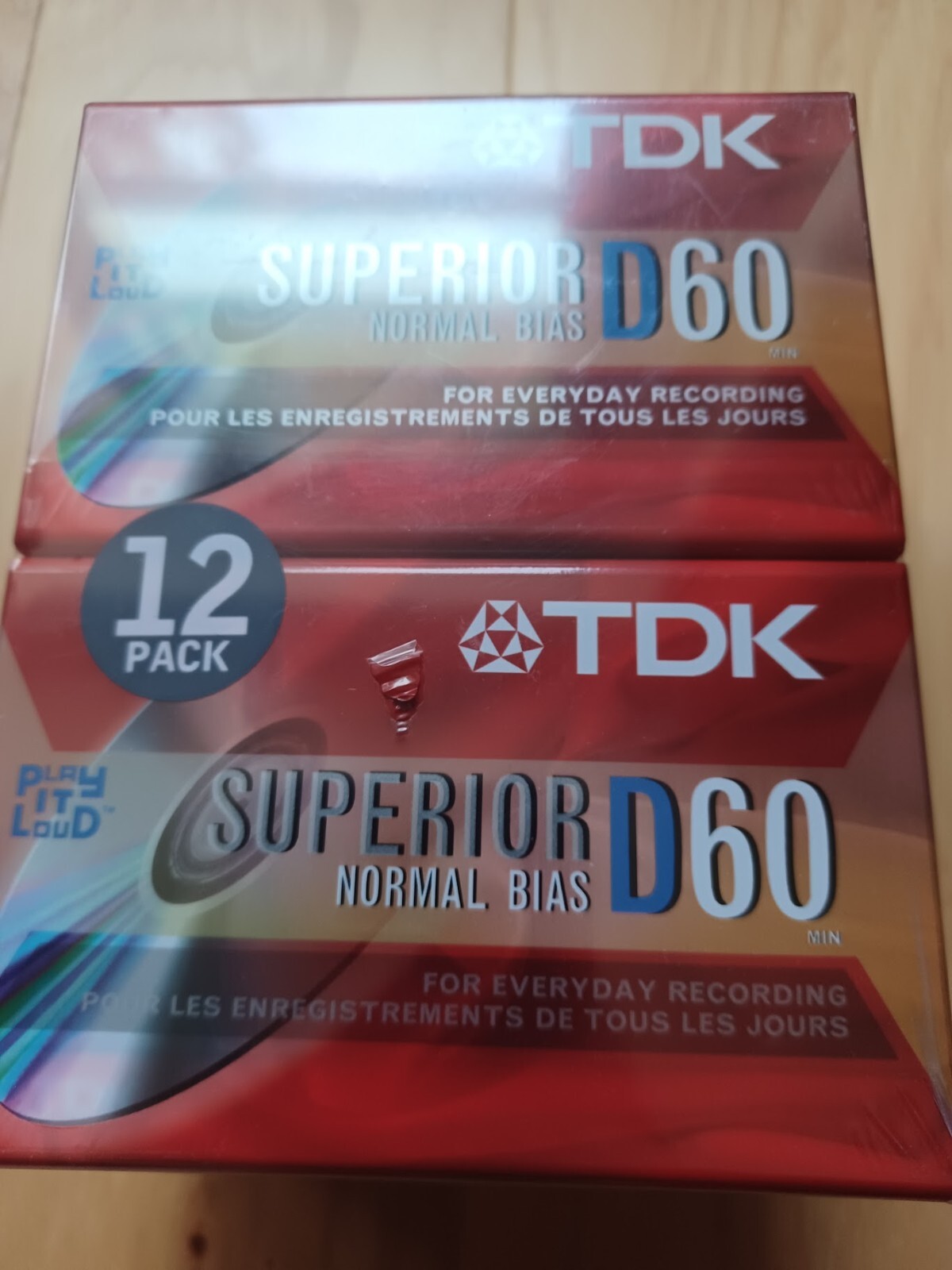 TDK D60 Superior Normal Bias IEC 1/TYPE 1 Cassette Tape 12 PACK Brand ...