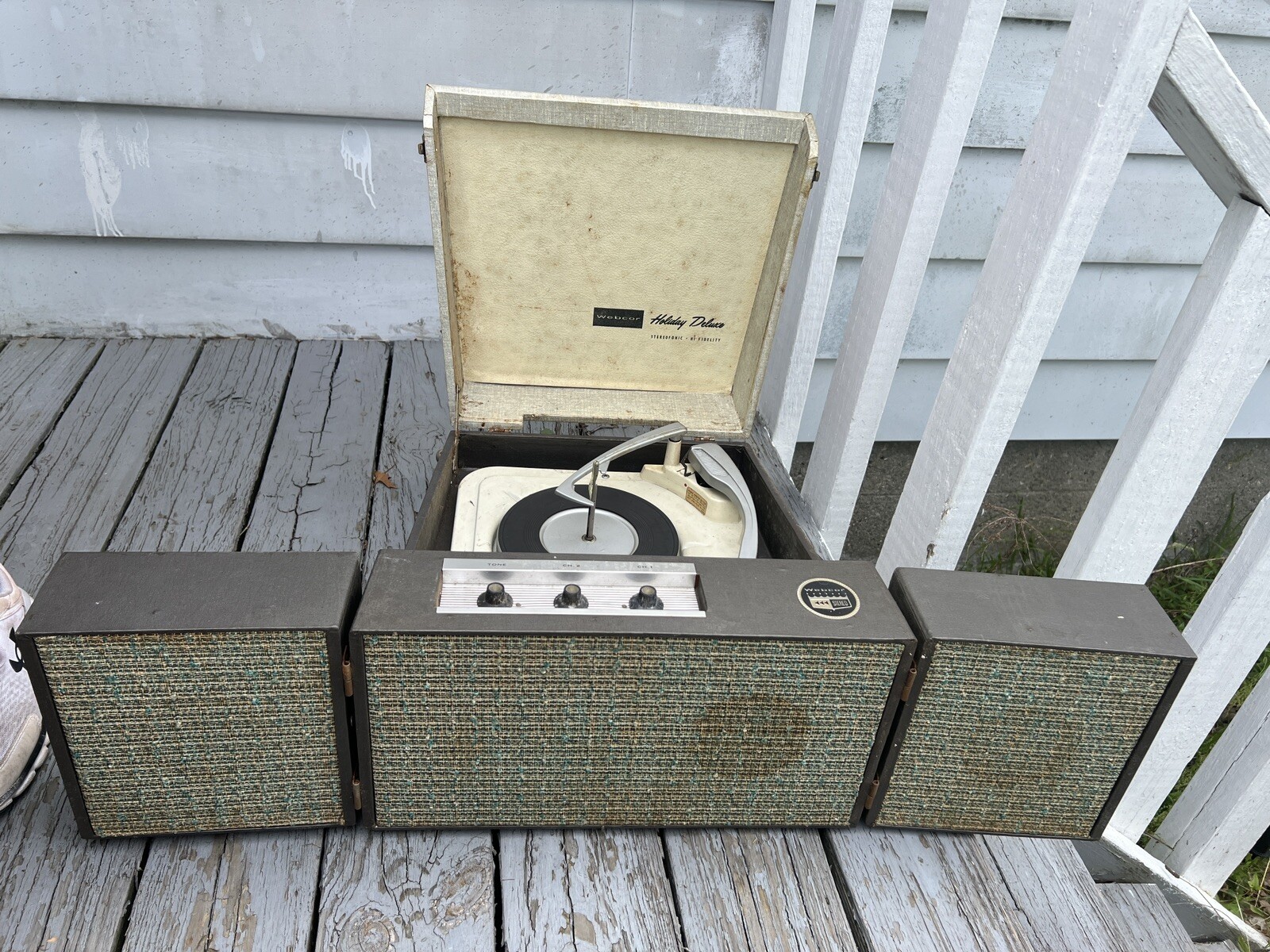 Vintage WEBCOR HIGH FIDELITY Holiday Phonograph Record Player/Stereo ...