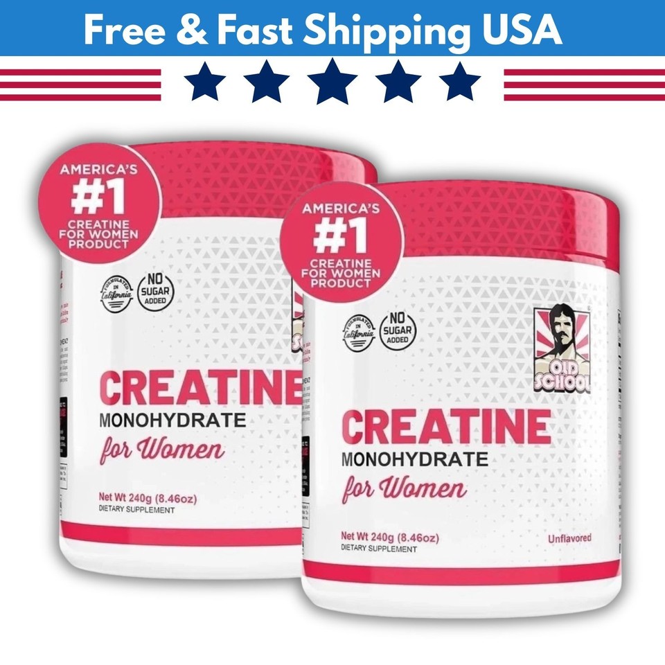 Creatine Monohydrate 5000mg for Women 2g Collagen & 1g BCAA – 240g (2 ...
