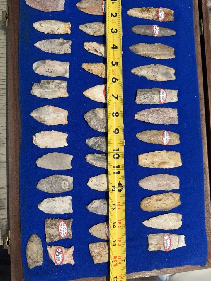 Lot Of 37 Native American Paleo Arrowheads Dalton Clovis Points | eBay