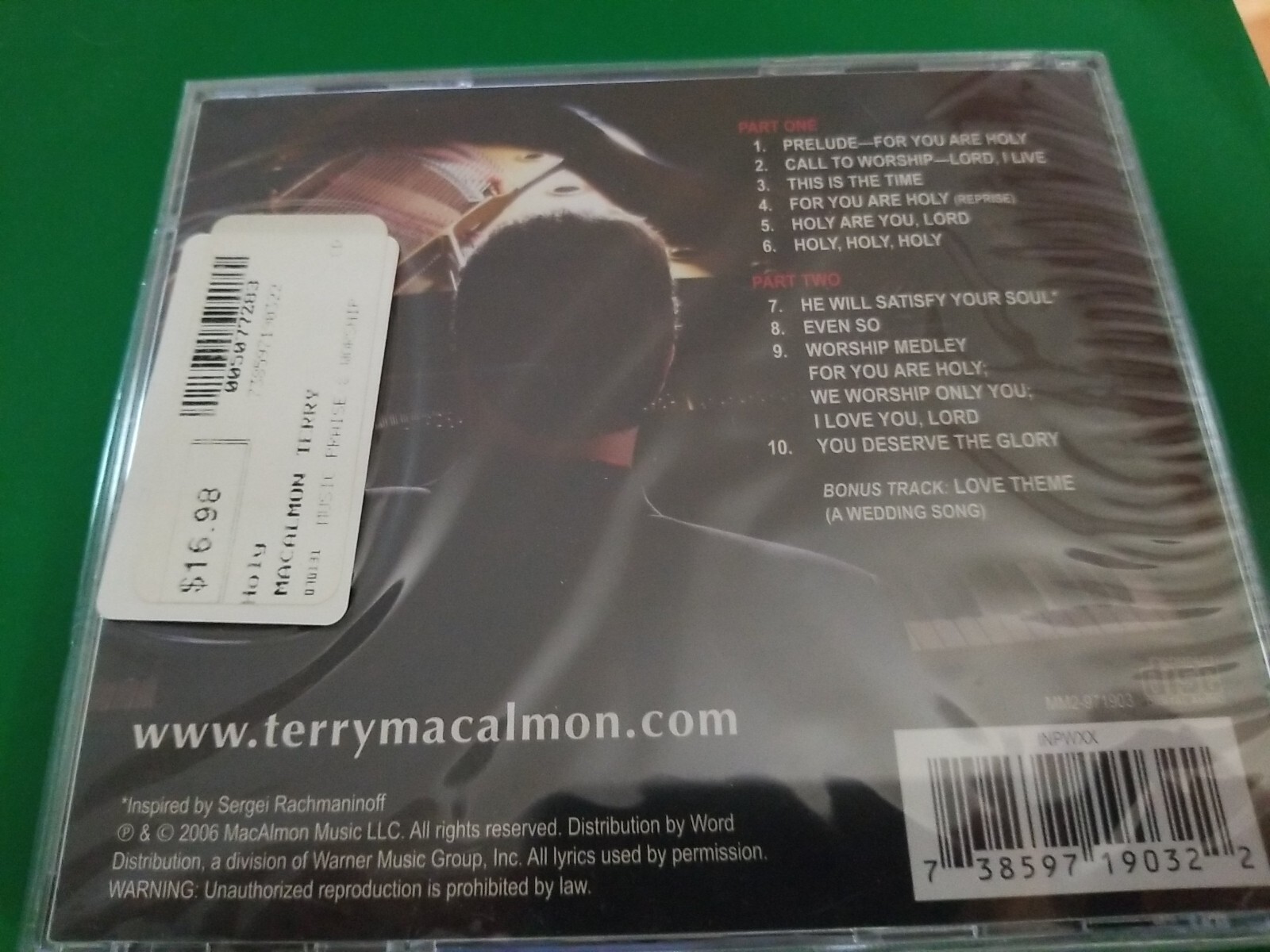 Holy Piano & Orchestra - MacAlmon Terry CD 7gvg The Fast for sale ...