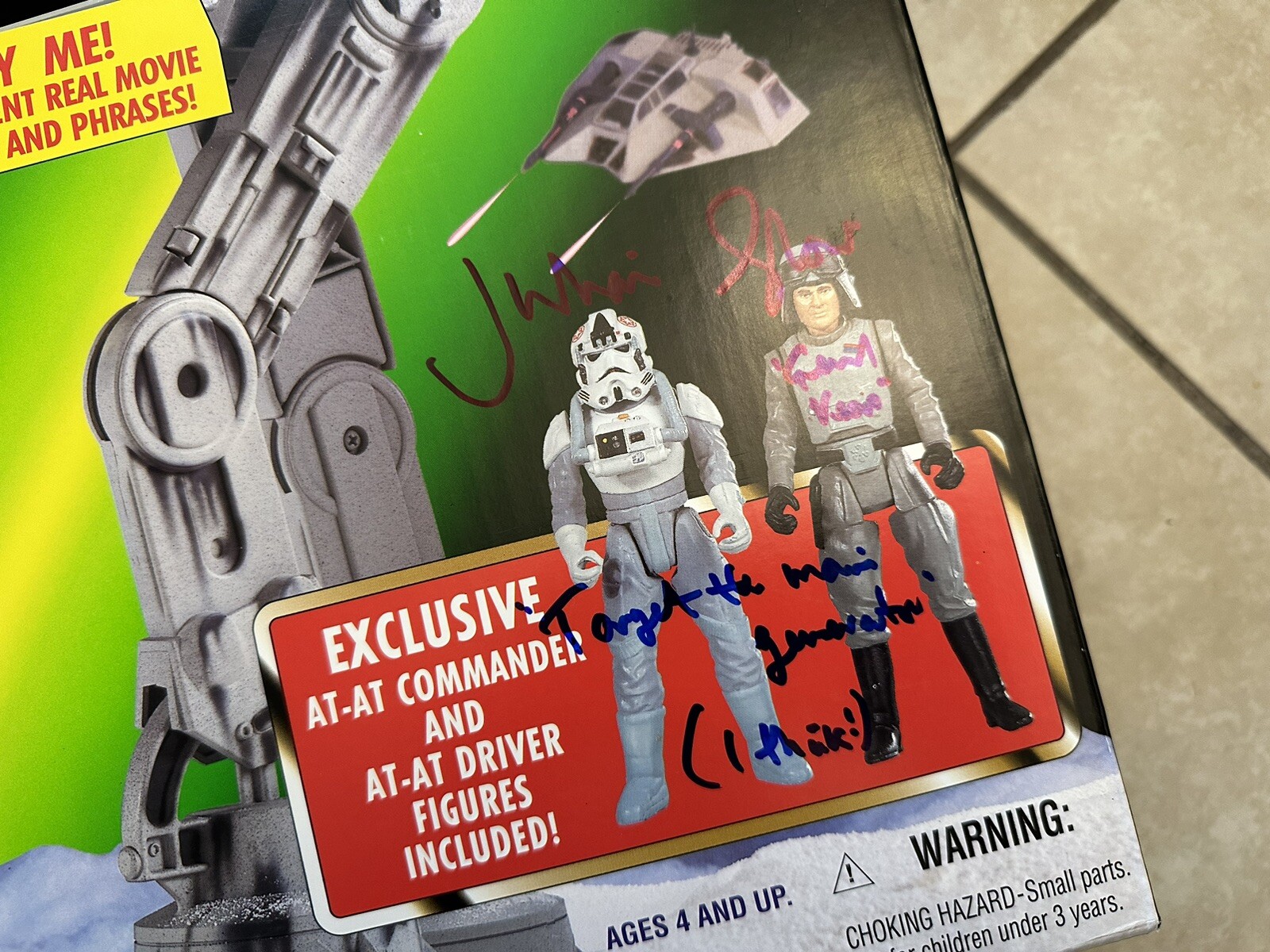 NIB 1997 POTF Imperial AT-AT Walker, *SIGNED* by Julian Glover ...