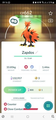 Pokemon Trade GO -- Galarian Zapdos level 35 + 3 moves | eBay
