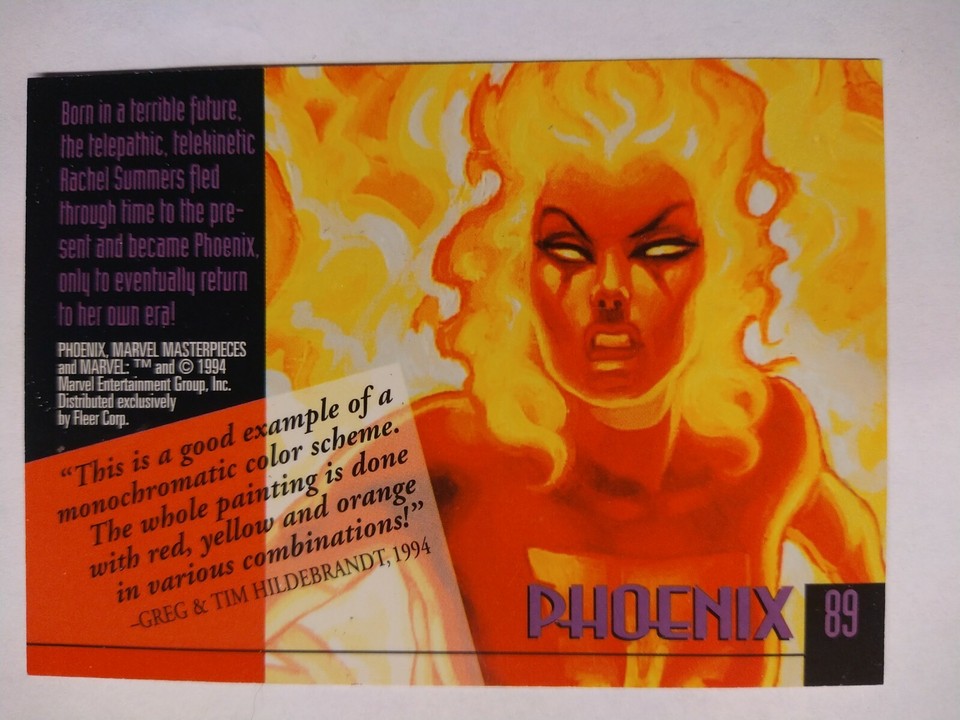 1994 Marvel Masterpieces #89 Phoenix Base Trading Card NEW OLD STOCK ...