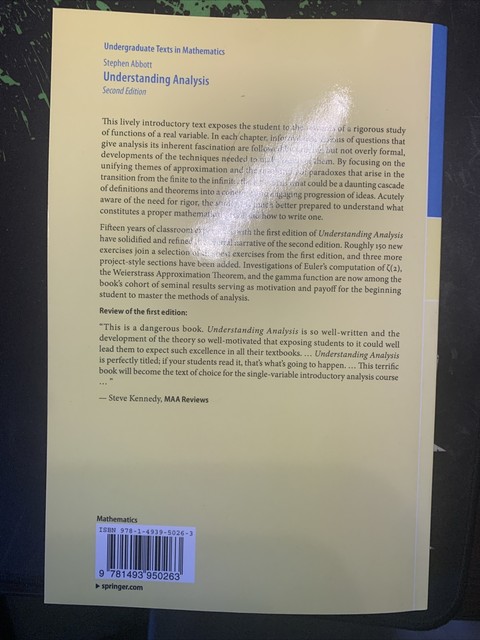 Undergraduate Texts in Mathematics Ser.: Understanding Analysis by ...