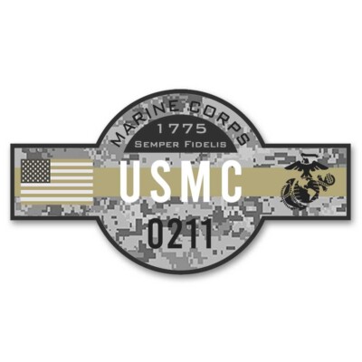 USMC 0211 MOS Decal - USMC Veteran Decal - OIF Decal - Marine Corps 3 ...