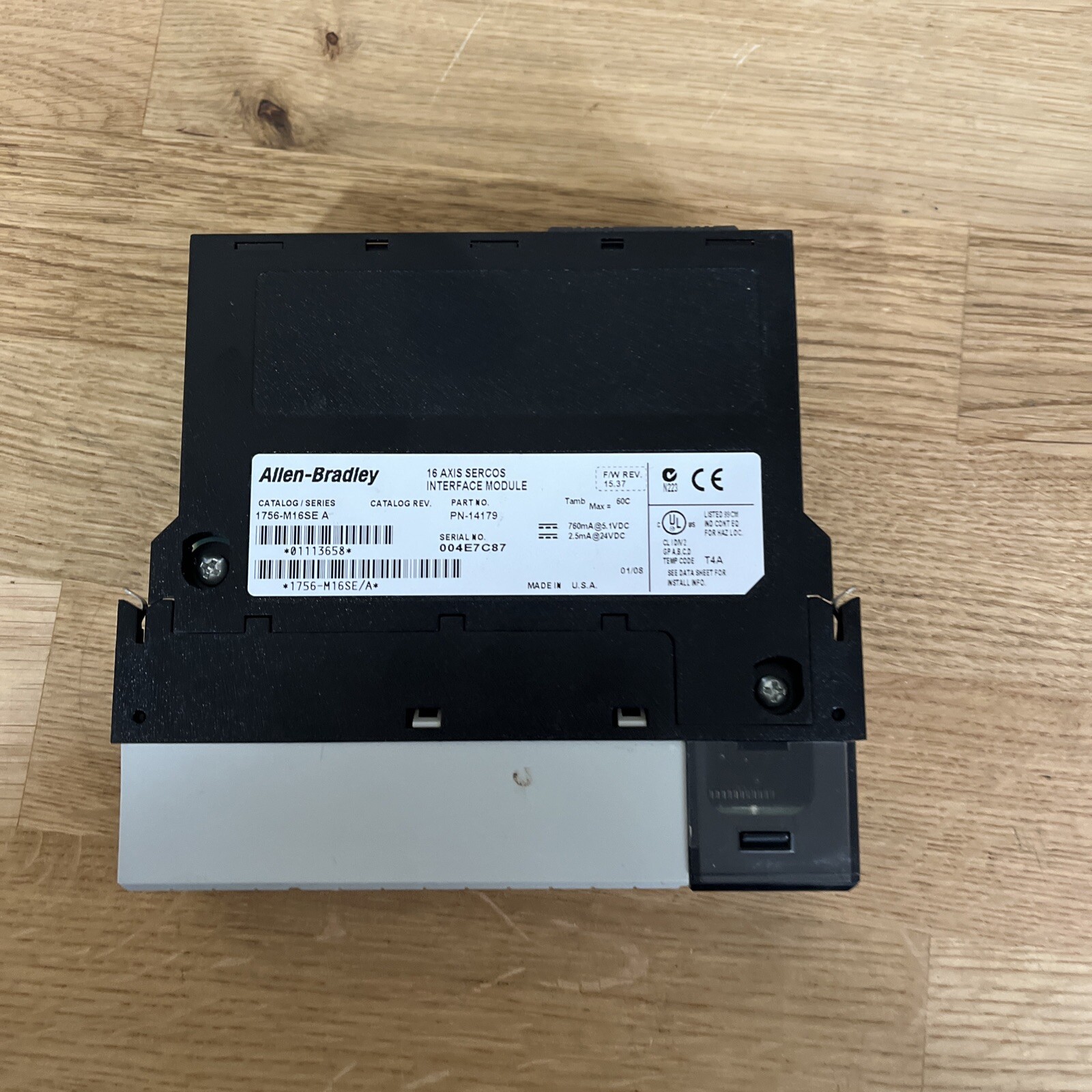 New Allen Bradley 1756-M16SE /A SERVO MODULE 16 AXIS SERCOS F/W 15.37 ...