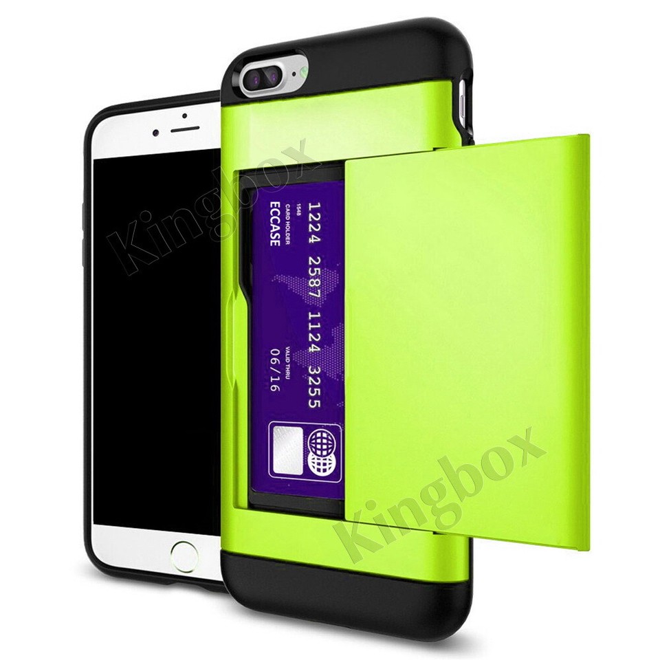 Credit Card Slot Holder Wallet Case Shockproof Back Cover For iPhone ...