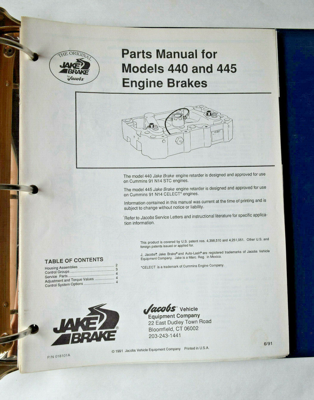 Jacobs Engine Brake Information Installation / Parts Manuals ...