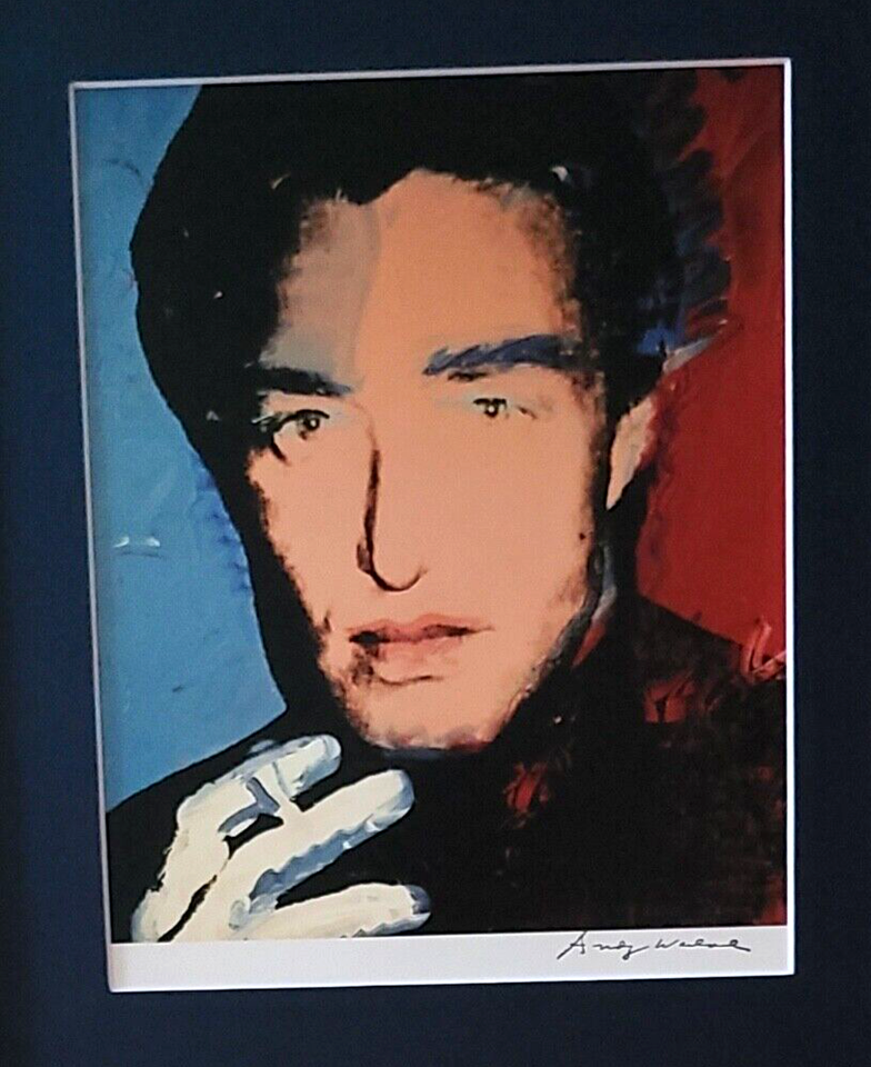 ANDY WARHOL + STUNNING 1980's SIGNED + HALSTON + PRINT MATTED & FRAMED ...