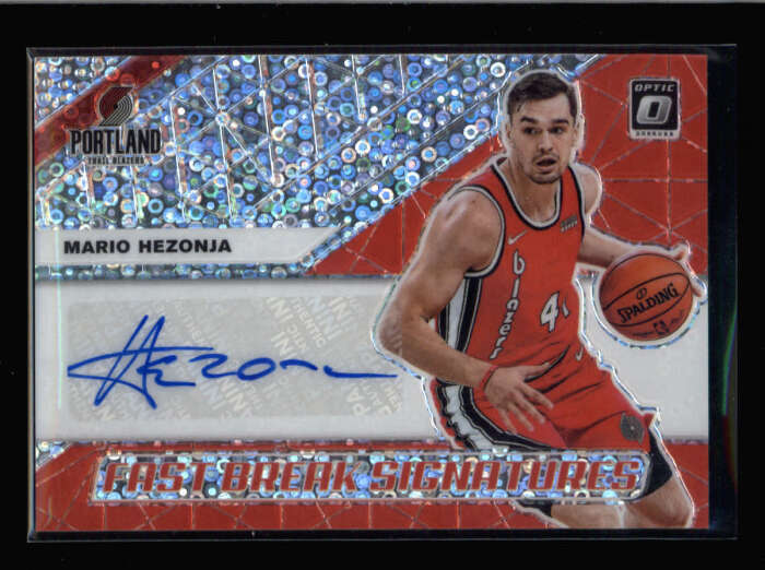 MARIO HEZONJA 2019/20 DONRUSS OPTIC FAST BREAK PRIZM AUTOGRAPH AUTO ...
