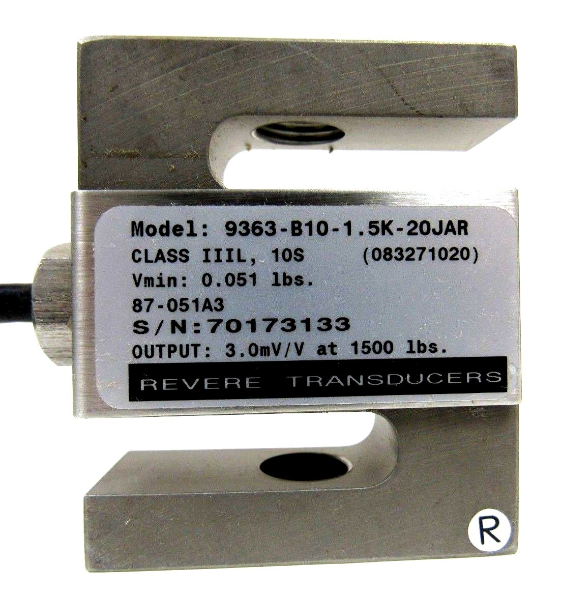 REVERE 9363-B10-1.5K-20T1-R LOAD CELL 9363B1015K20T1R for sale online ...