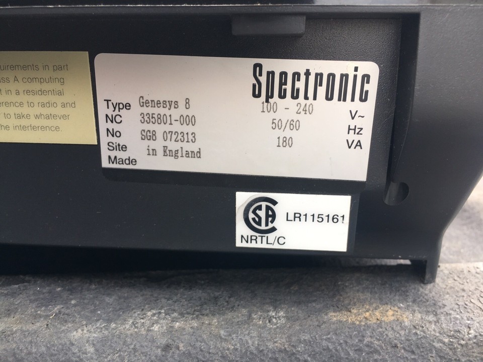 Spectronic Unicam Genesys 8 Spectrophotometer, Thermo Genesys8 w/Mini ...