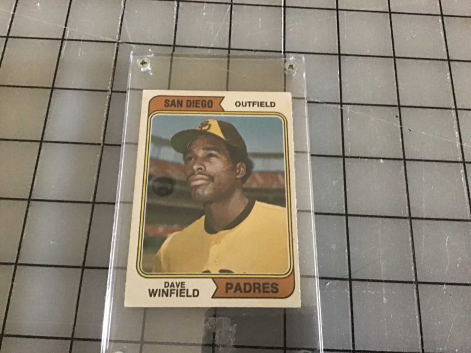 Dave Winfield 1974 Topps Rookie Card In Hard Plastic VG condition Free ...