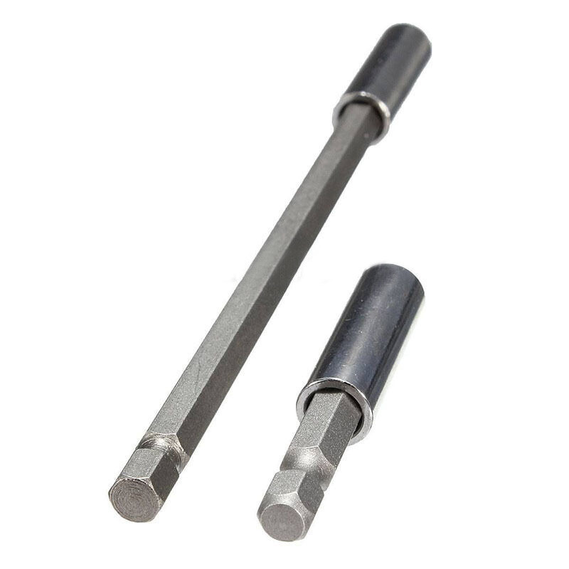 3Pc 1/4" Hex Shank Screwdriver Extension Bars Drill Bits Magnetic Bit ...