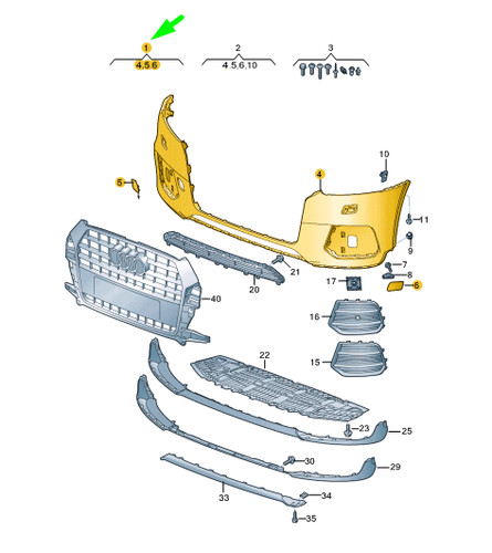 AUDI Q3 8U FRONT BUMPER COVER 8U0807065LGRU GENUINE for sale online | eBay