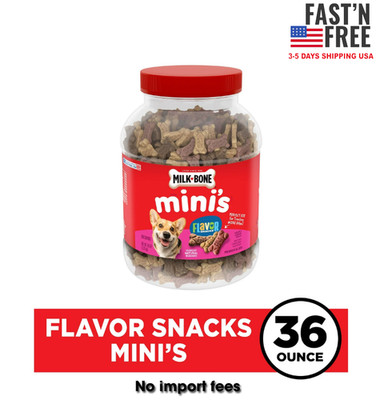 Milk Bone Flavor Snacks Mini Dog Biscuits, Flavored Crunchy Dog Treats ...