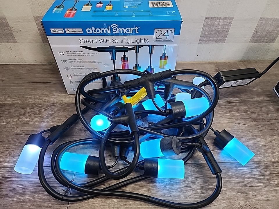 Atomi Smart Wi-Fi Color String Lights 24 ft Control With Smartphones ...