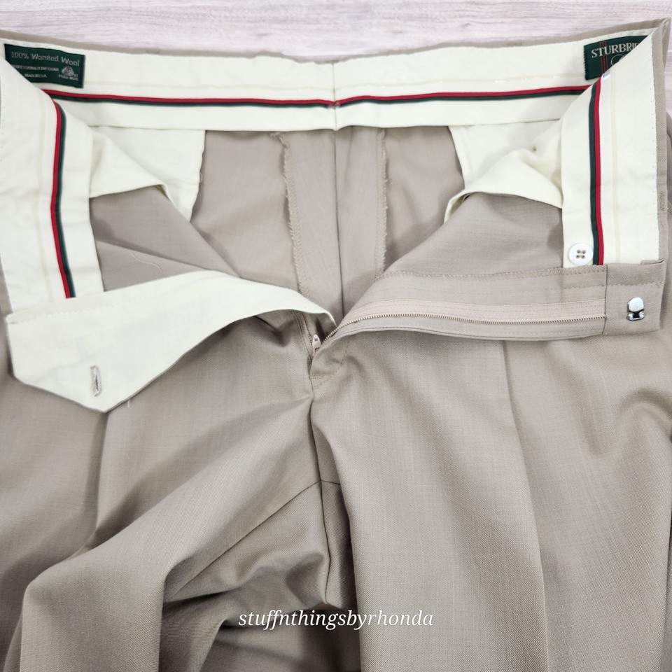 Sturbridge Classics Men's 100% Wool Suit / Jacket & Pants Khaki Color ...