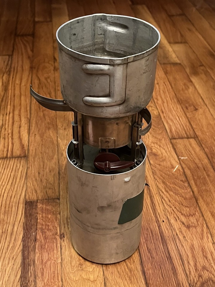 AMERICAN MILITARY CAMP STOVE AND LID U.S. LEYSE 1964 w NOS BURNER & OG ...