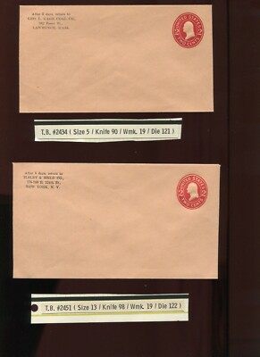 U413-413g Set of 8 Entire Envelopes on Oriental Buff w/Scarce U413f ...