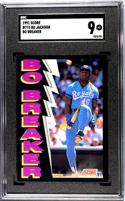 1991 Score Bo Breaker Bo Jackson #773 KC Royals SGC 9 Newly Graded | eBay