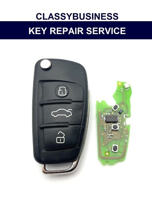 Repair service for Audi A4 S5 B7 2004 - 2009 3 button flip key fob ...