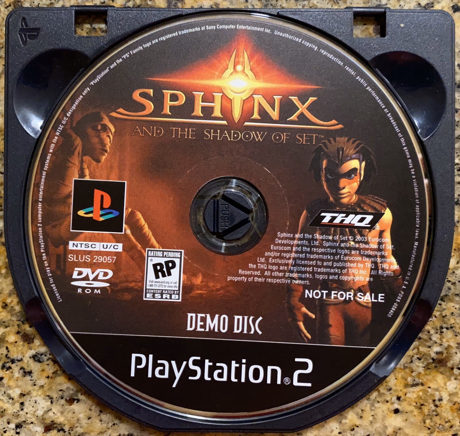 PlayStation 2 Sphinx and the Shadow of Set Demo Disc 2003 THQ SLUS ...