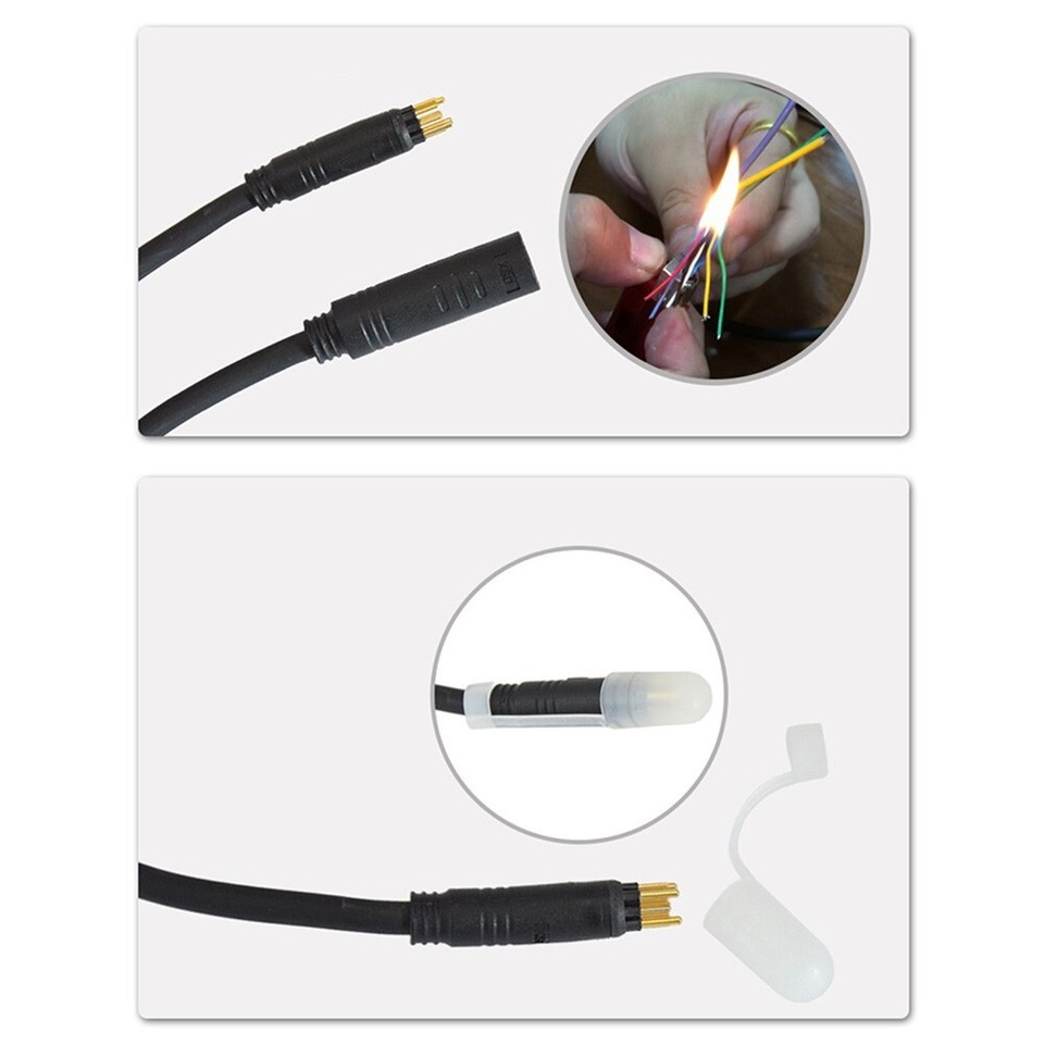 E-bike 9 Pin Motor Extension Cable Cord /For Bafang/ Front Rear Wheel ...