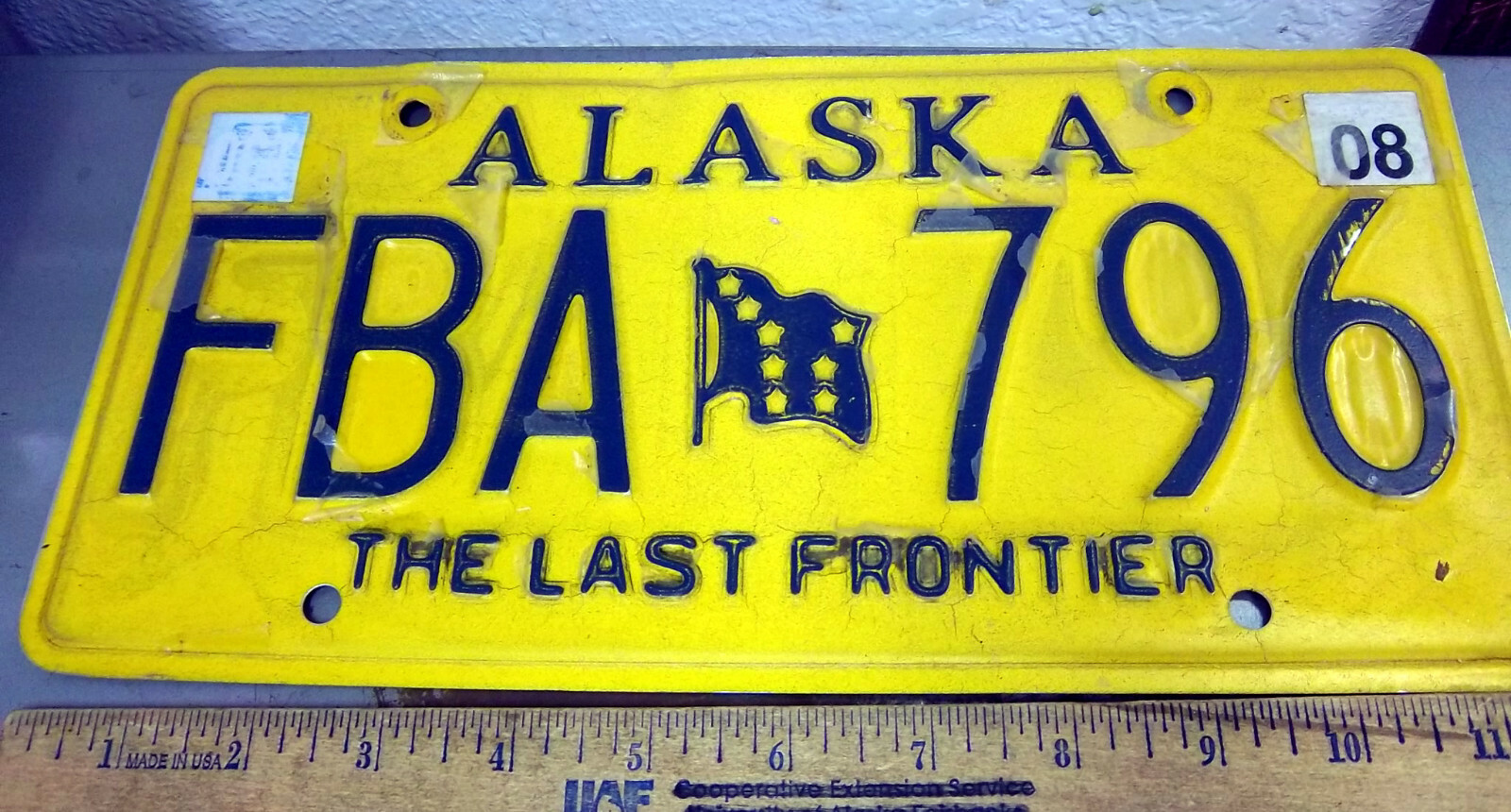 Alaska License Plate Gold Style, the last frontier, Alaska Flag FBA 796 ...