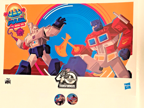2024 SDCC EXCLUSIVE HASBRO PULSE 40 yrs TRANSFORMERS Poster TOM WHALEN ...