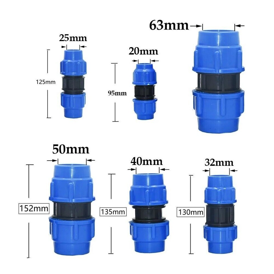 20-63mm Tap Fitting Stopcock Stop Tap Compression End Fitting Water ...