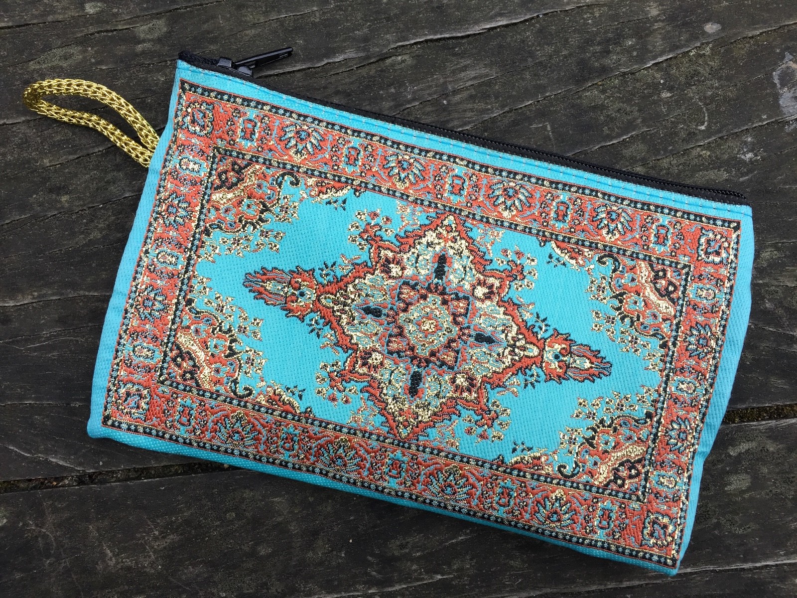 Persian Kilim Patterned Coin Purses, Zippered Storage Bags, Hippie ...