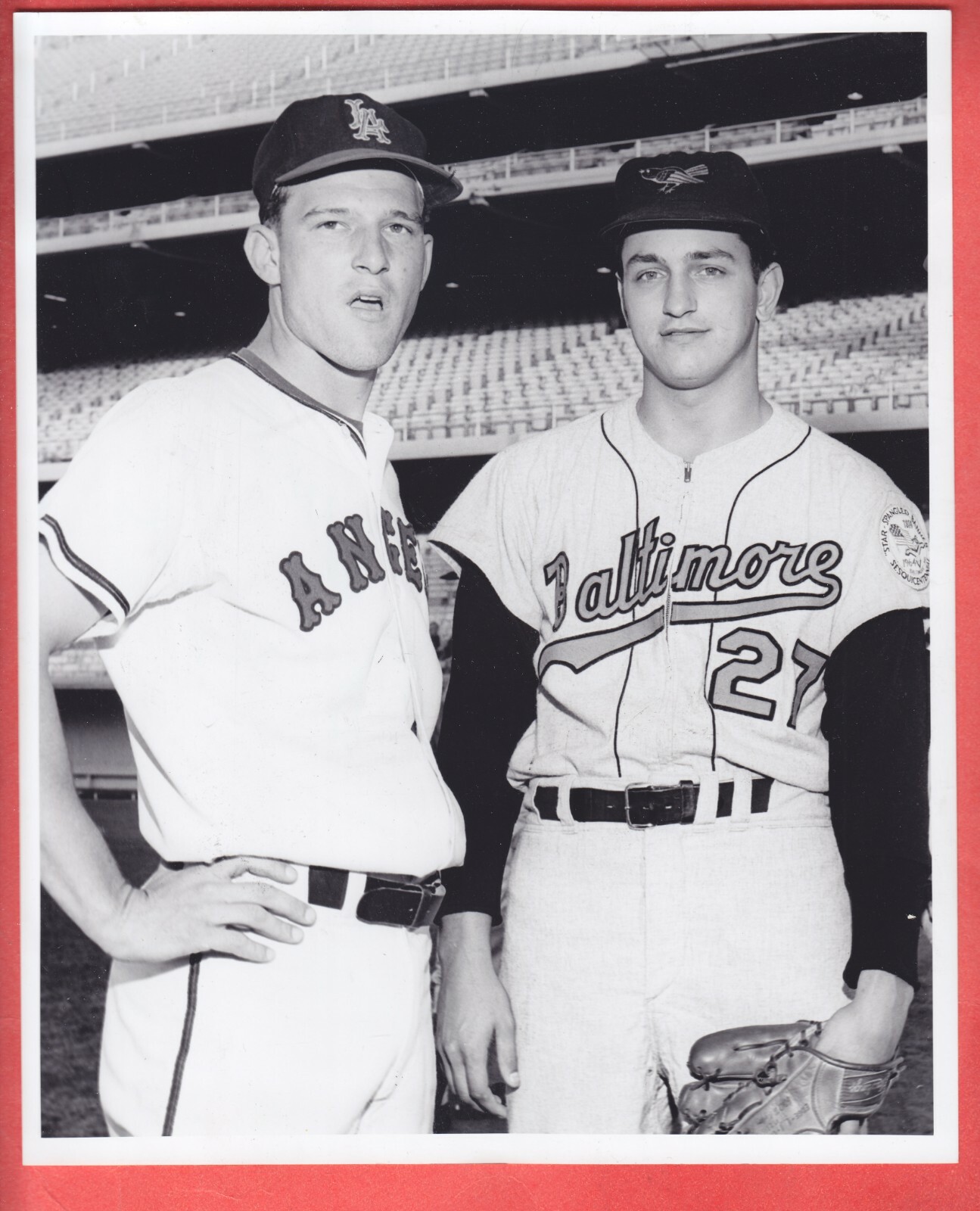 1967 ORIOLES WALLY BUNKER + ANGELS BOBBY KNOOP 8 X 10 GLOSSY PROMO | eBay