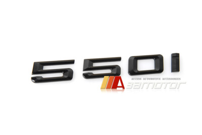 Gloss Black Rear Trunk Lid Emblem Badge Letter 550i fit for BMW E60 F10 ...