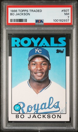 1986 Topps Traded #50T Bo Jackson RC PSA 7 - Royals | eBay