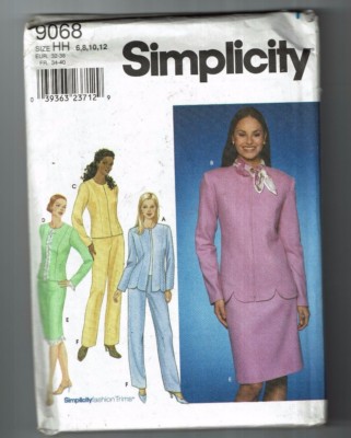 Simplicity #9068 Jacket-Skirt and Pants Pattern Sz 8-12 or 14-20 Uc | eBay