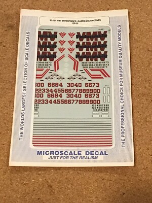 MICROSCALE DECAL HO SCALE: 87-537: VMV Enterprises Leasing Locomotives ...