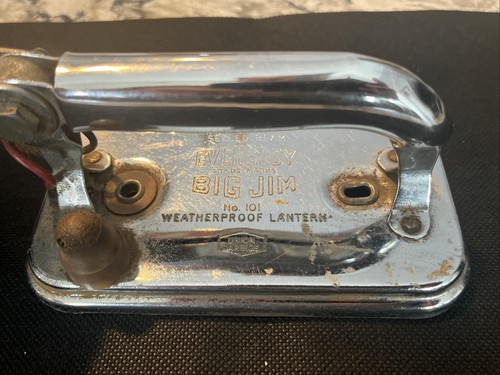 Eveready Vintage Big Jim Flashlight 6v Model 101 Working Battery Bolt ...