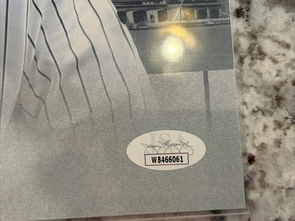 CLAY HOLMES SIGNED 8X10 PHOTO NEW YORK YANKEES JSA Witness ...