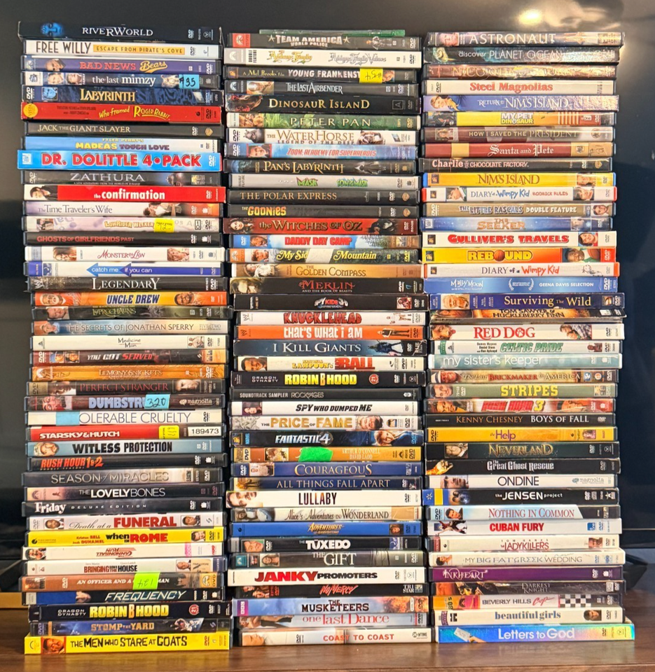 Lot of 120 Used DVDs - Mixed subject, Comedy, Family & Love DVD | eBay