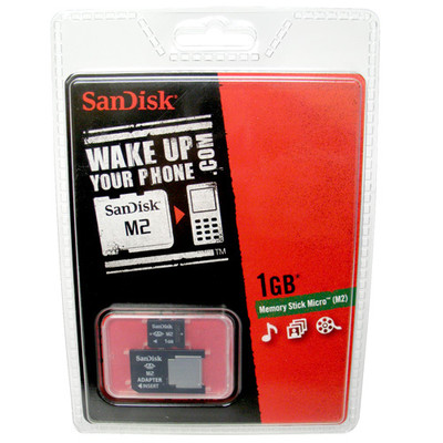 NEW Genuine SANDISK1GB MICRO Memory STICK M2 Memory Card w Adapt ...