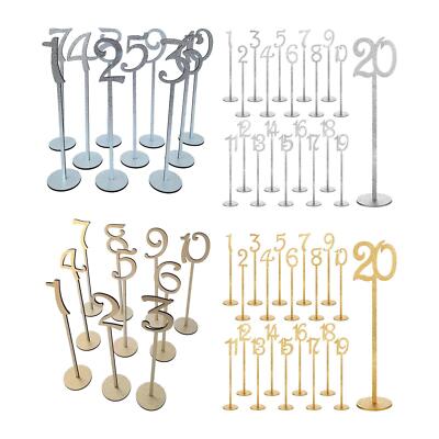 Table Number Cards with Base Decorative Table Number Holders for ...