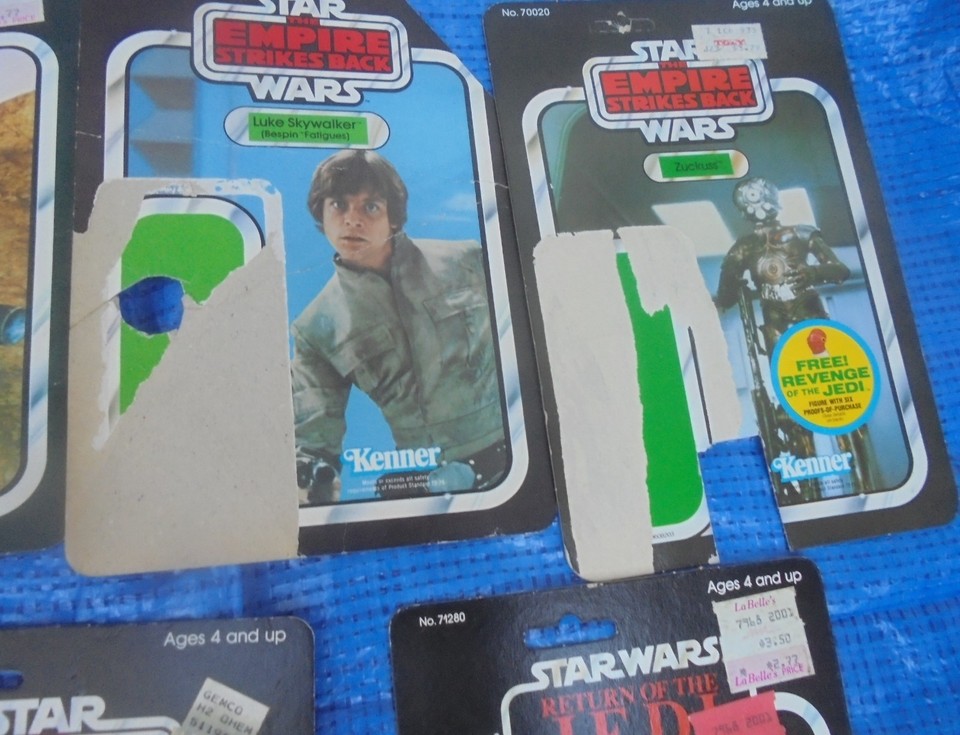 Big Lot Original Kenner Star Wars Action Figures With Card Backs ESB ...