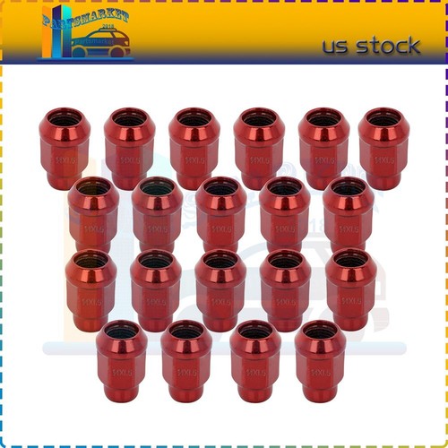 (20) Thread Size M14x1.5 Red Wheel Lug Nuts 1.395'' Tall For Ram 1500 ...