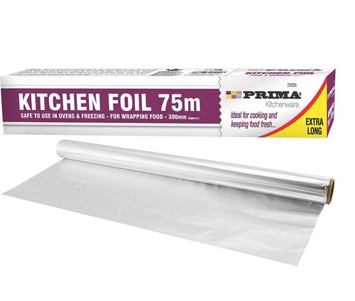 Aluminium Foil Tin Roll 75m Long 300mm Kitchen Catering Restaurant Keep ...