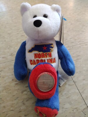 North Carolina State Bear & Quarter 45th Limited Treasures Coin Plush ...