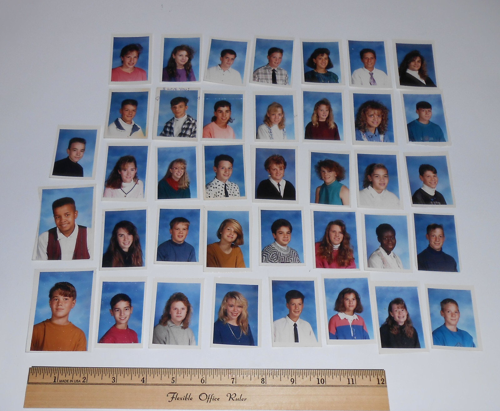 Vtg 1990 Photo Lot 8th Grade School Portrait Girls Boys 1990s Fashion ...