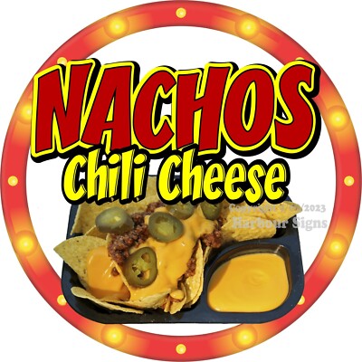 Nachos Chili Cheese DECAL (Choose Your Size) Concession Food Truck ...